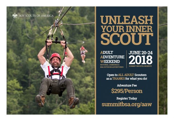Adult Adventure Weekend Promotional Flyer - The Summit Bechtel Reserve